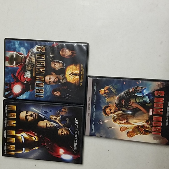 Marvel | Media | Iron Man Iron Man 2 And Iron Man 3 Dvds | Poshmark